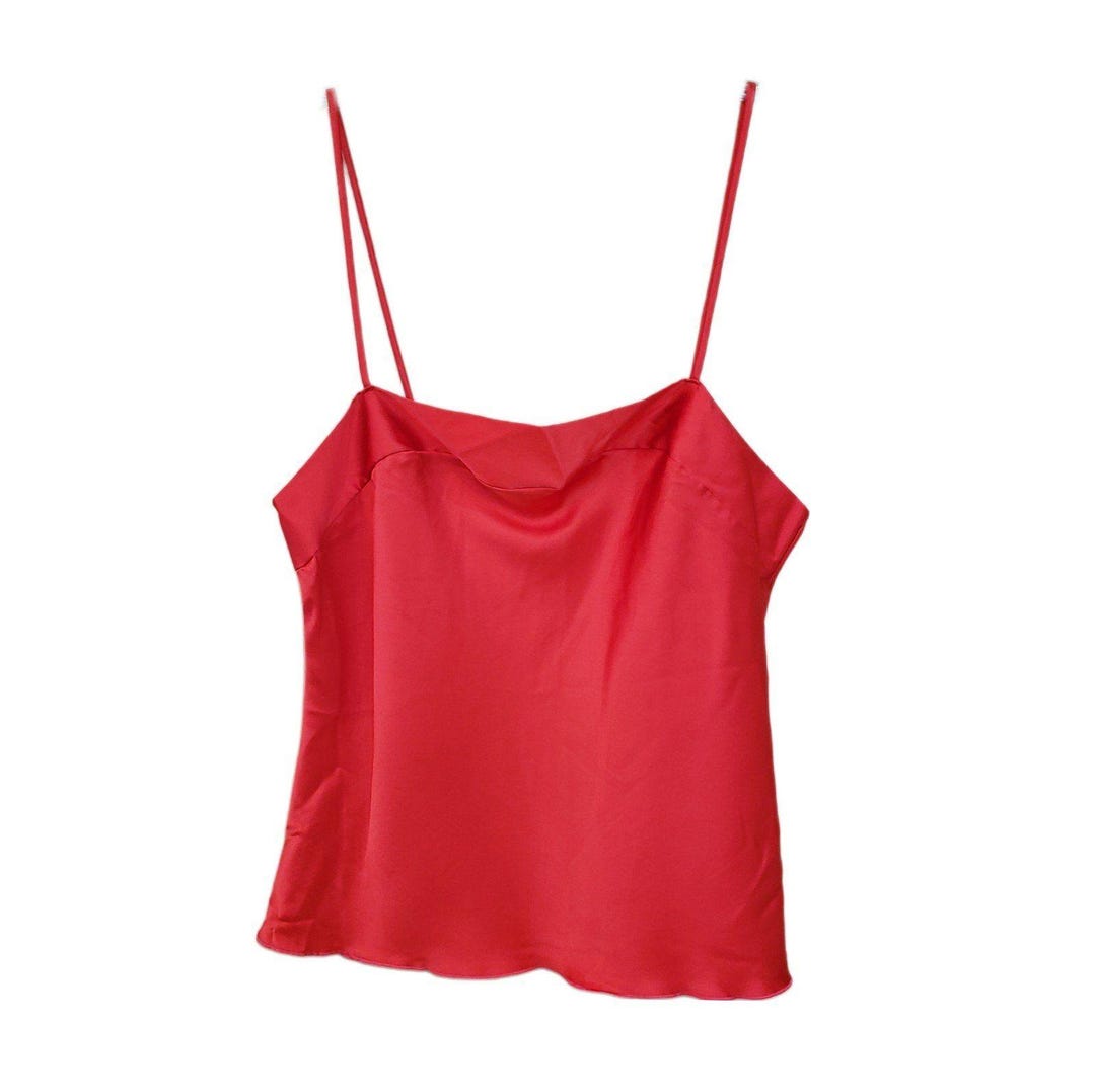 60s 70s Goth Downtown Girl Red Camisole - Etsy