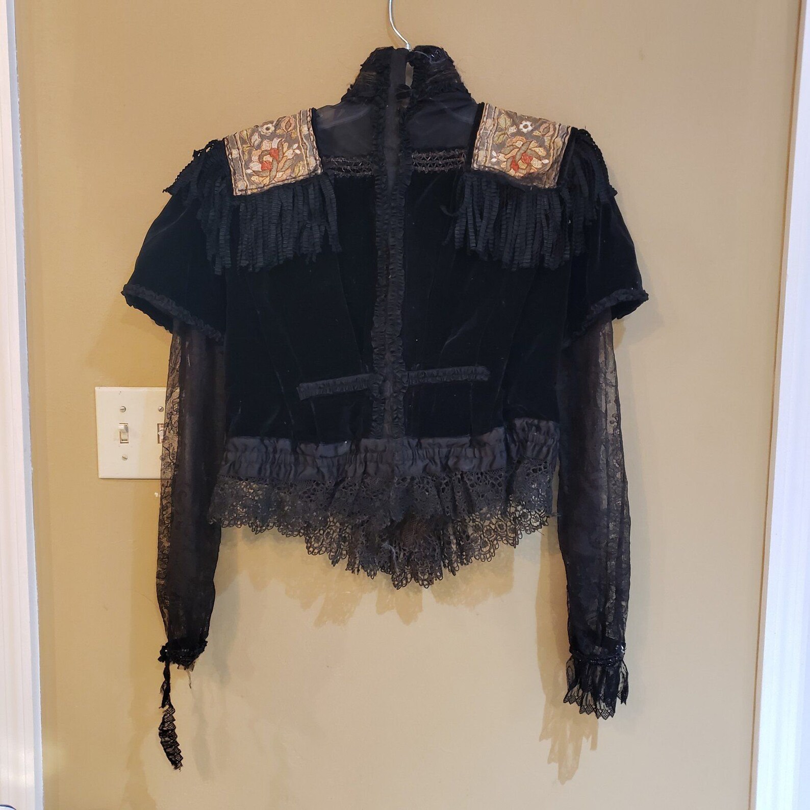 Vintage Goth Whimsigoth Black Velvet Victorian Top - Etsy