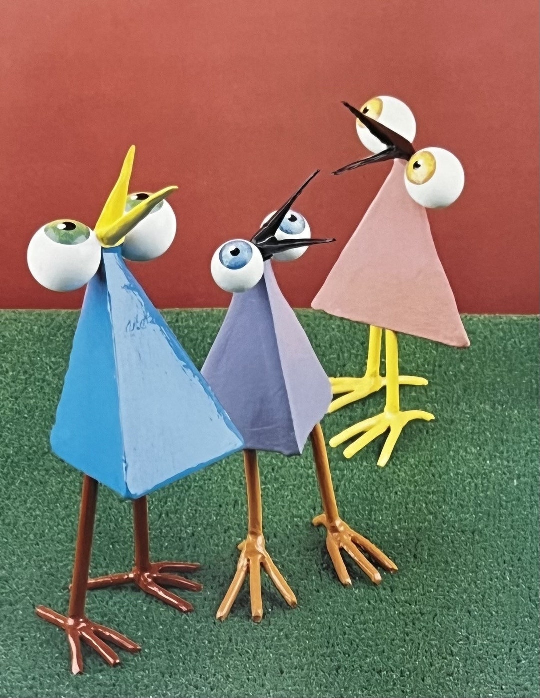 Richard DI ROSA 1963 Affiche Les Petites poules bavardes Sculptures ...