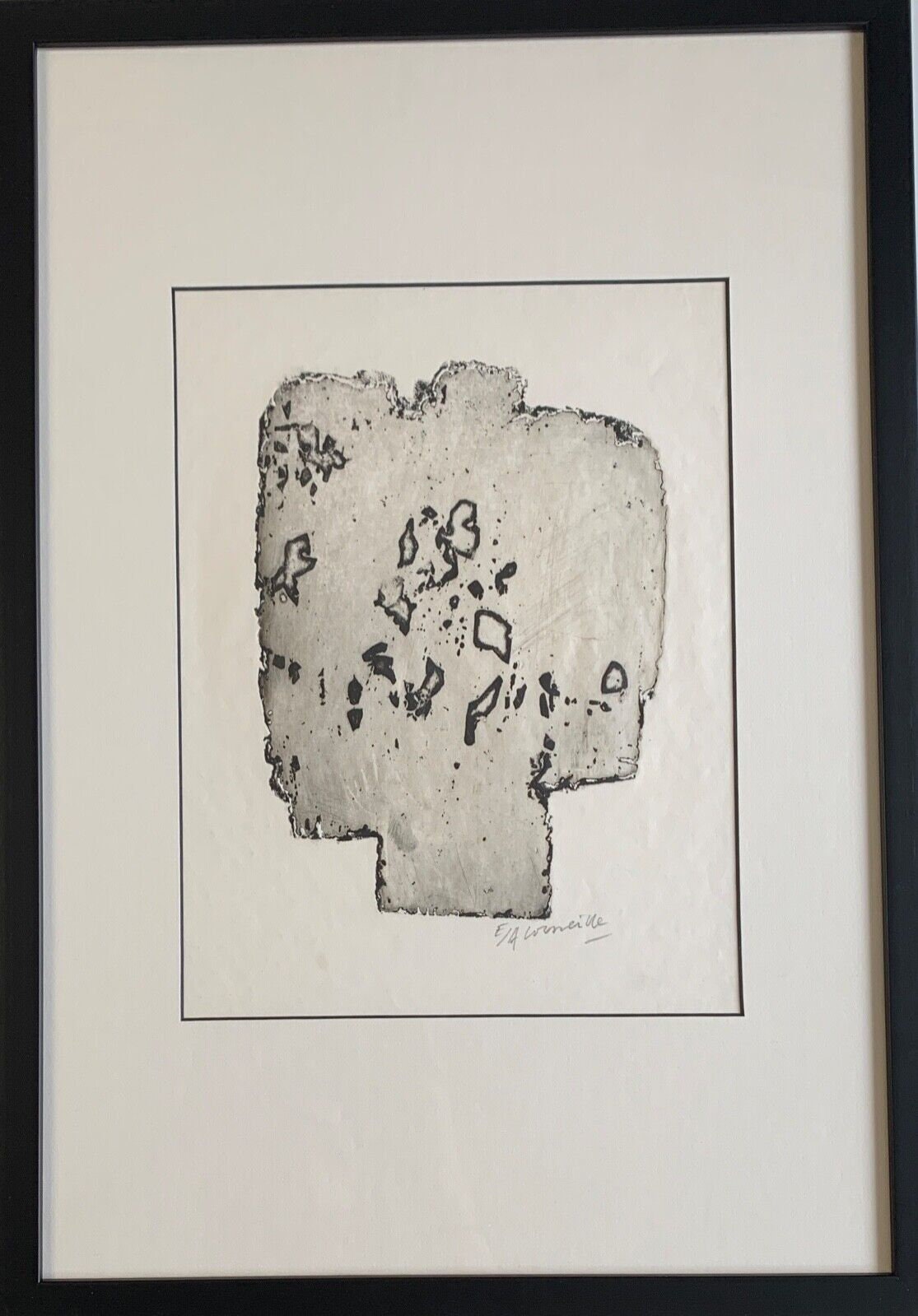 Handsigned; Guillaume Corneille Signs in Stone 1953 Beautiful Etching E ...