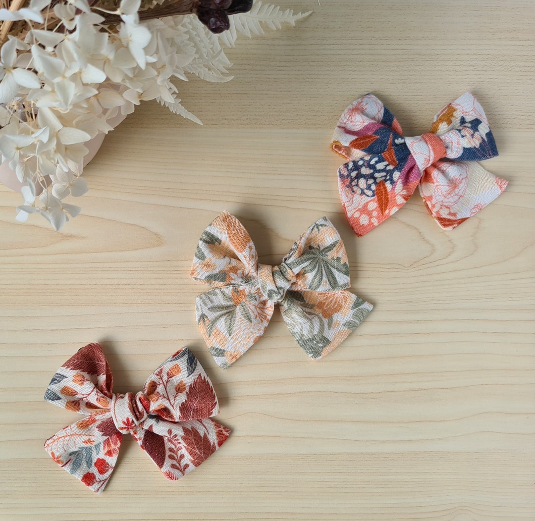 Pin-a-wheel Bow contemporary Floral Handmade Baby Bow - Etsy