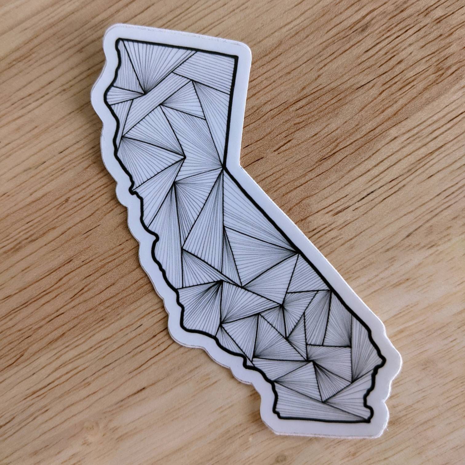 California Line Art Sticker Vinyl Sticker Original Art Hand Drawn - Etsy