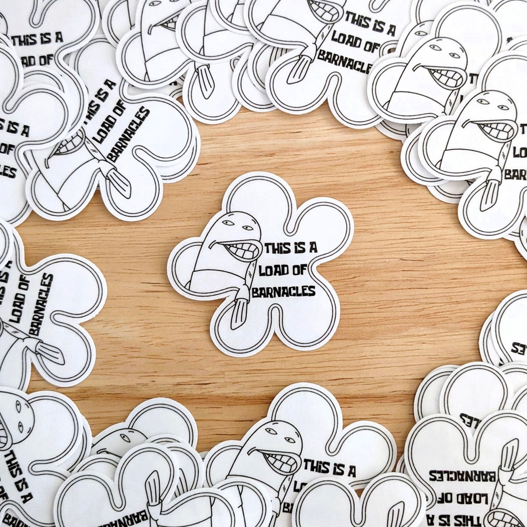 Spongebob Squarepants Sticker this is a Load of Barnacles CLEAR Vinyl ...