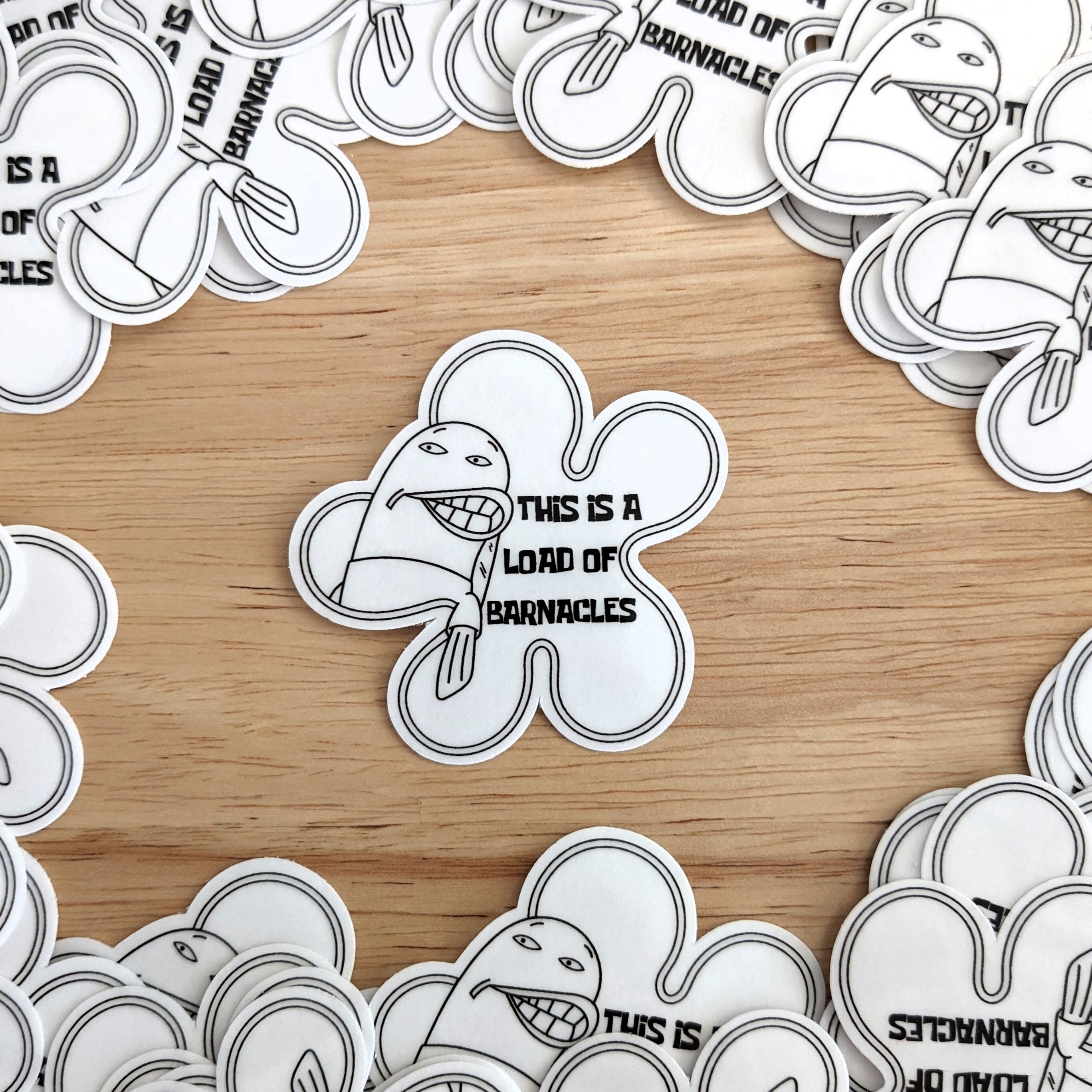 Spongebob Squarepants Sticker this is a Load of Barnacles CLEAR Vinyl ...