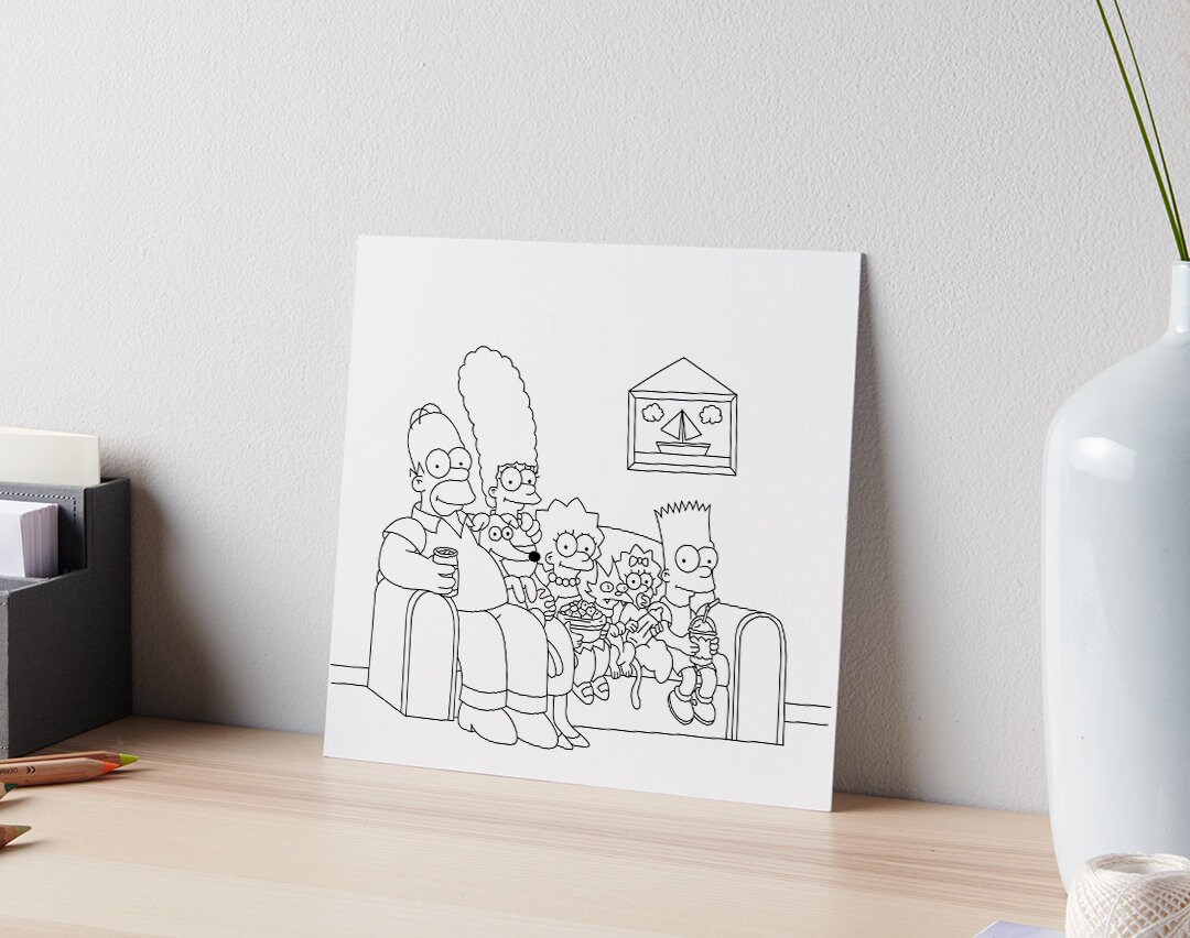 The Simpsons Family Art Print | Instant Digital Download | Digital ...