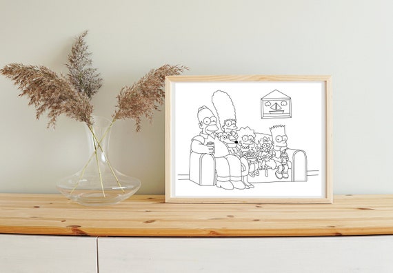The Simpsons Family Art Print Instant Digital Download - Etsy