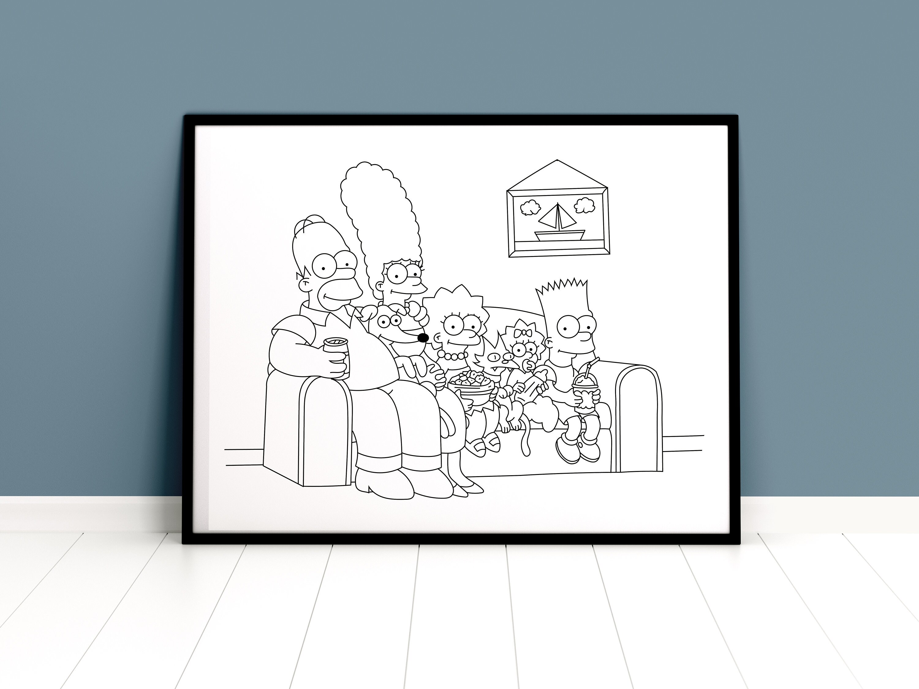 The Simpsons Family Art Print Instant Digital Download - Etsy