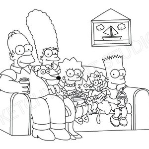 The Simpsons Family Art Print | Instant Digital Download | Digital ...