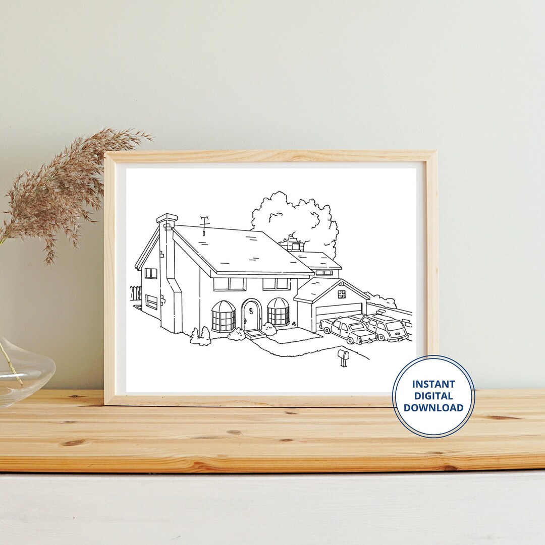 The Simpsons House Art Print | Instant Digital Download | Digital Print ...