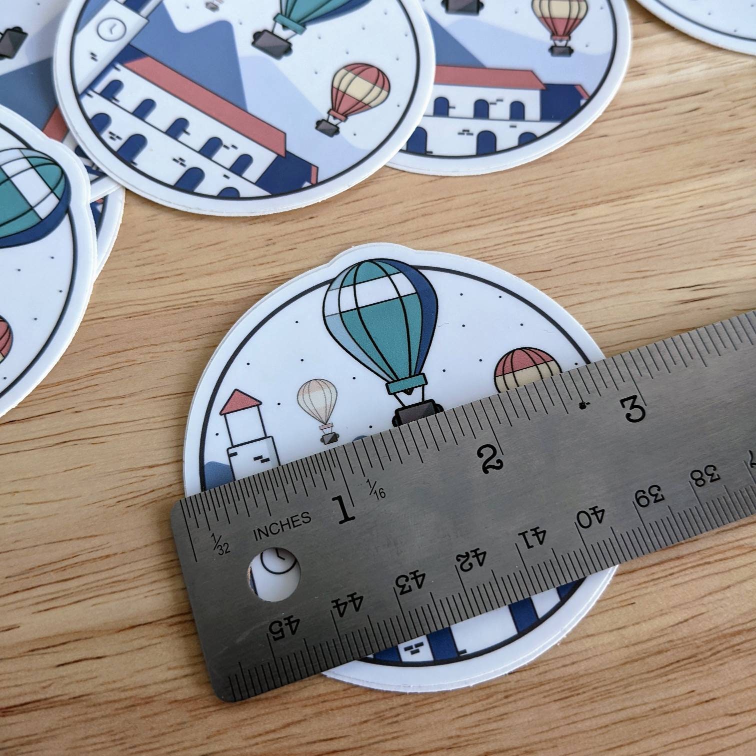 Hot Air Balloon Sticker | Vinyl Sticker | Original Art | Hand Drawn - Etsy