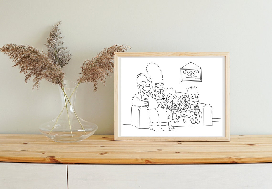 The Simpsons Family Art Print | Instant Digital Download | Digital ...