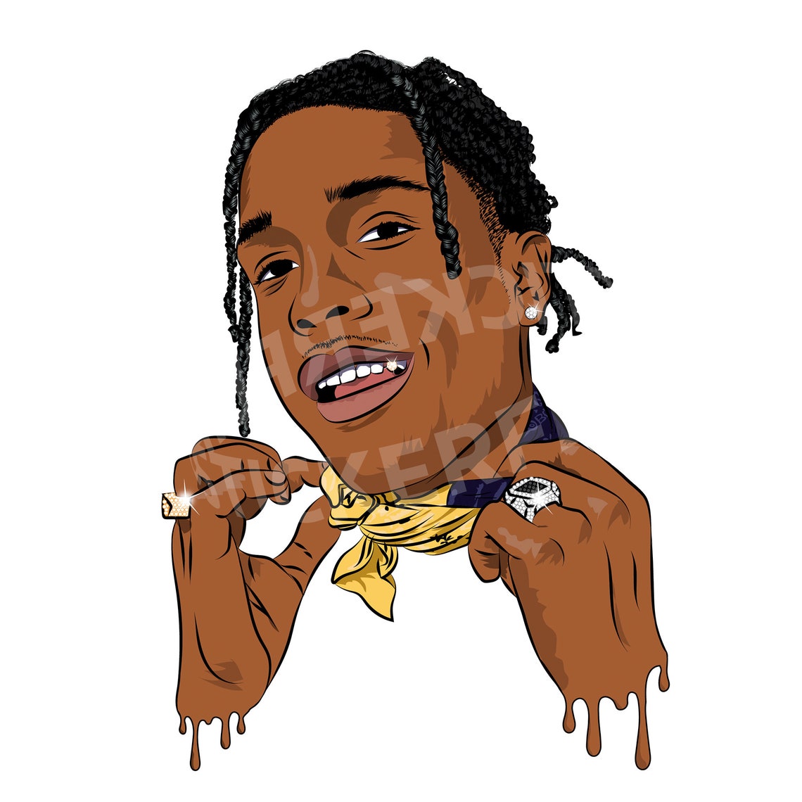 ASAP ROCKY DRIP - Rapper Vinyl Sticker - Musical Sticker Aesthetic ...