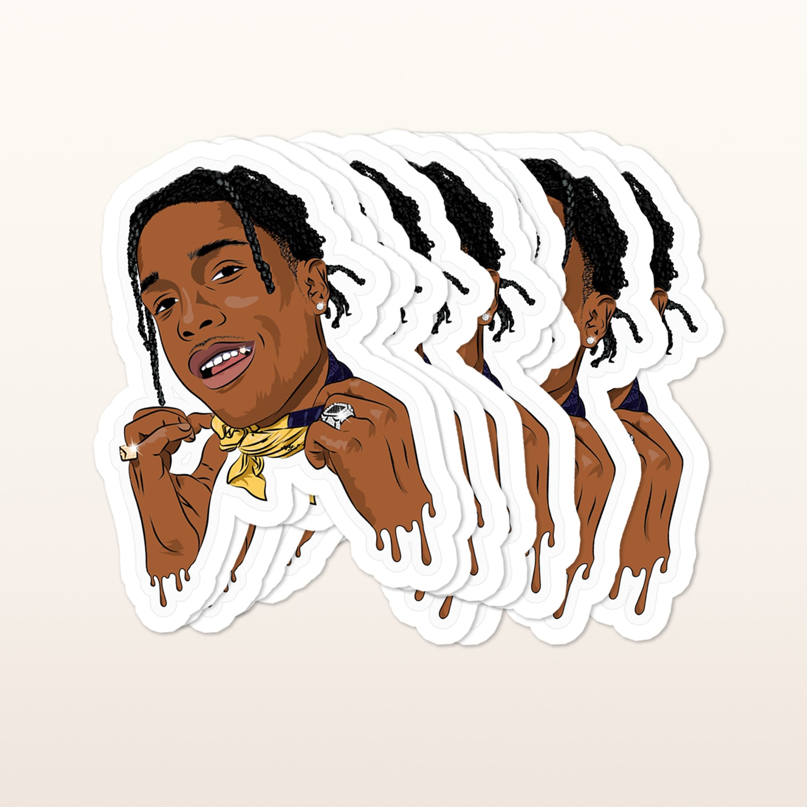 ASAP ROCKY DRIP - Rapper Vinyl Sticker - Musical Sticker Aesthetic ...