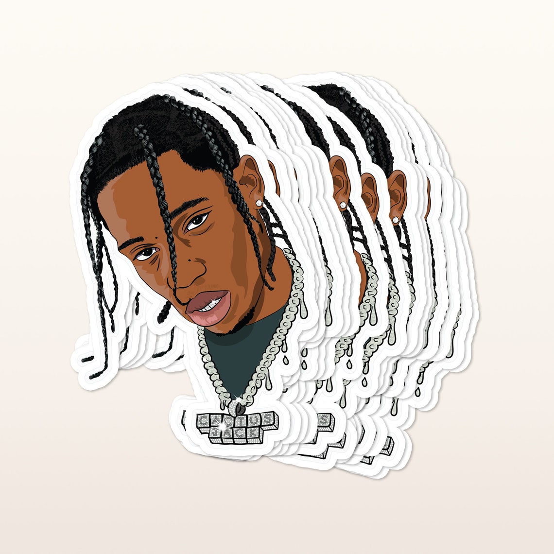 TRAVIS SCOTT DRIP Rapper Vinyl Sticker Musical Sticker Aesthetic Laptop ...