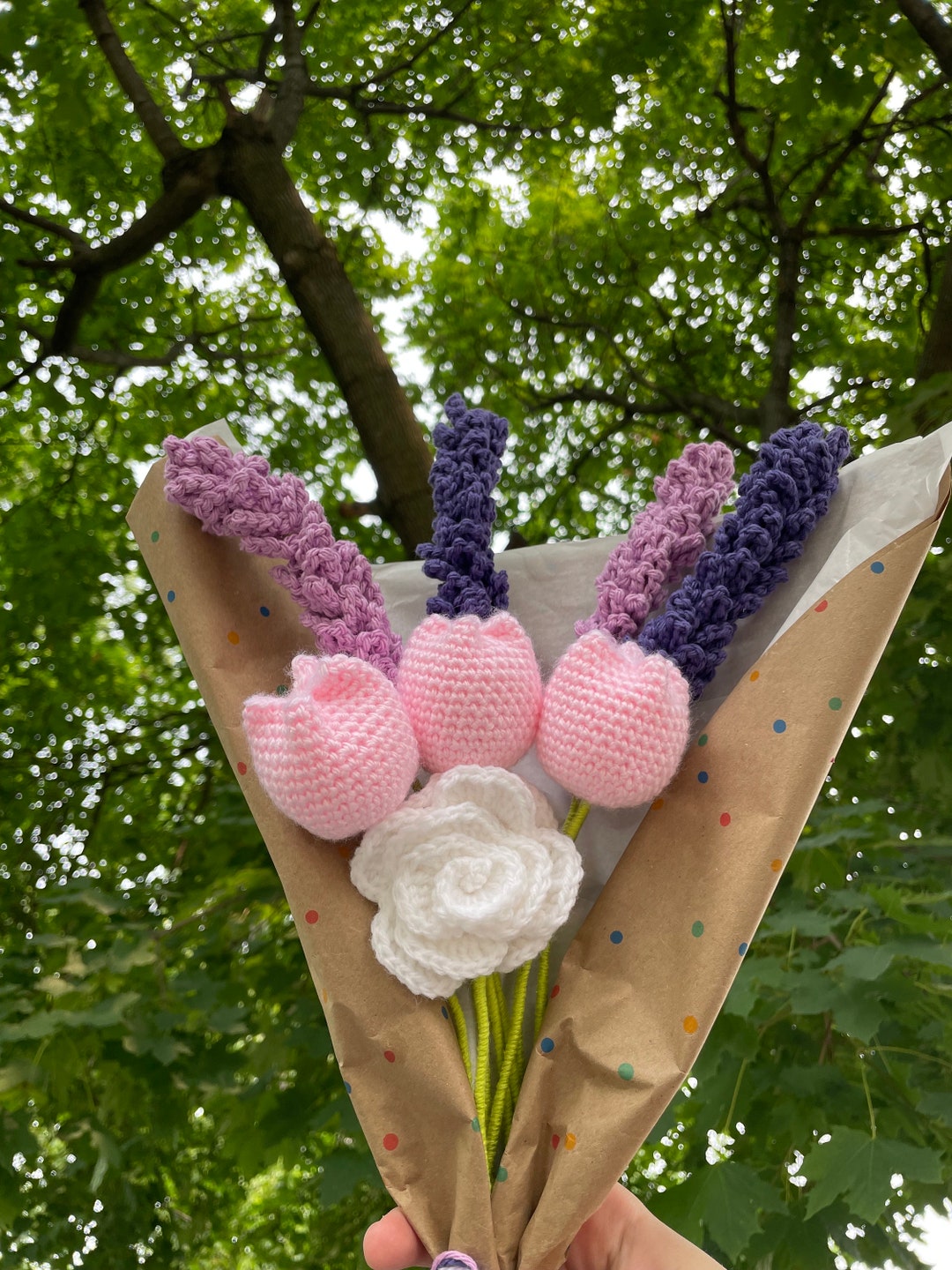 Handmade Crochet Flower Bouquet - Etsy