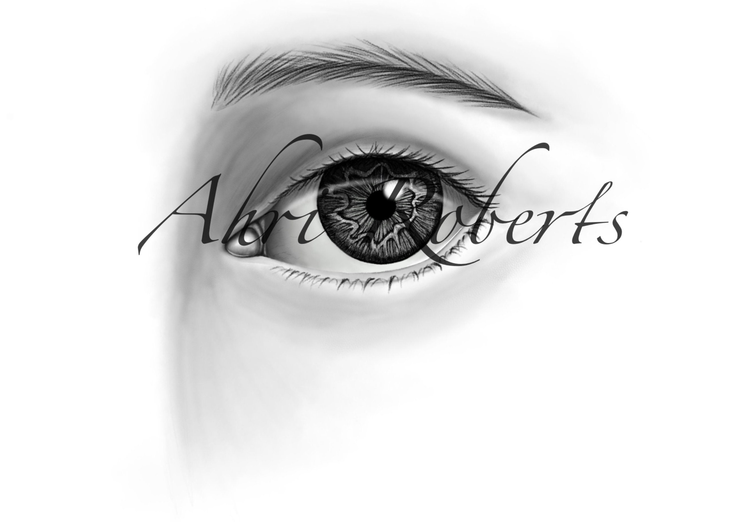 Digital Eye Drawing #3 - Etsy