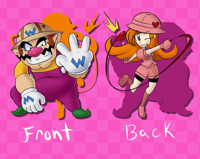 Wario and Mona Keychain - Etsy