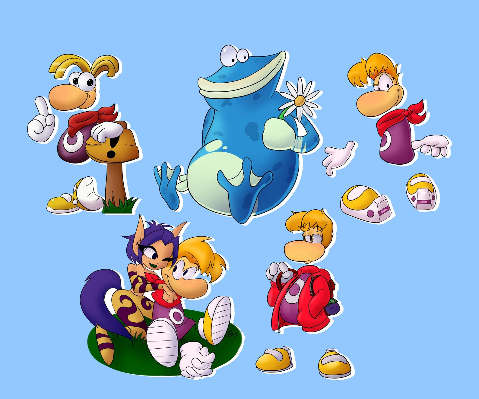 Rayman Keychain/charms! - Etsy