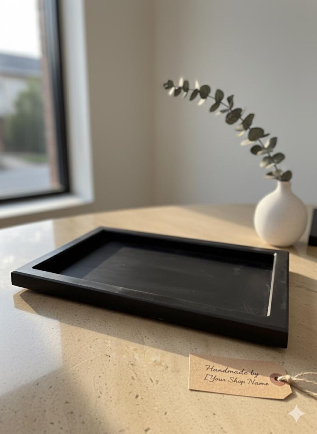 Black Rectangular Ceramic Tray - Etsy
