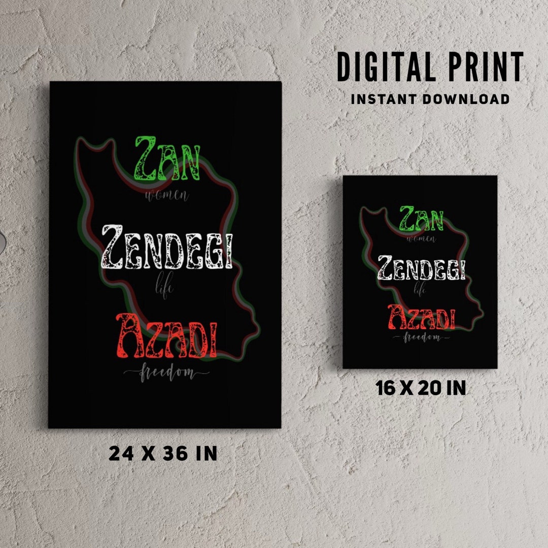 Mahsa Amini PNG, Zan Zendegi Azadi Poster Print - Etsy