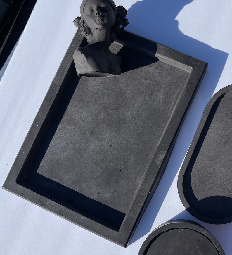 Black Rectangular Ceramic Tray - Etsy