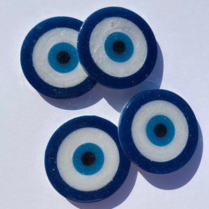 Blue Evil Eye Coasters | Coasters Each SOLD INDIVIDUALLY - Etsy