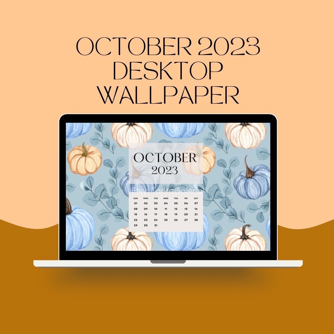 October 2023 Fall Desktop Wallpaper Background. October - Etsy