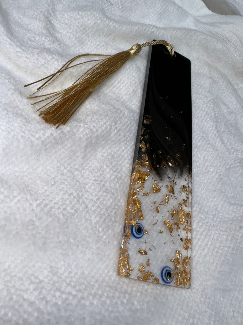 Handcrafted Evil Eye Bookmark With Gold and Silver Details. - Etsy UK