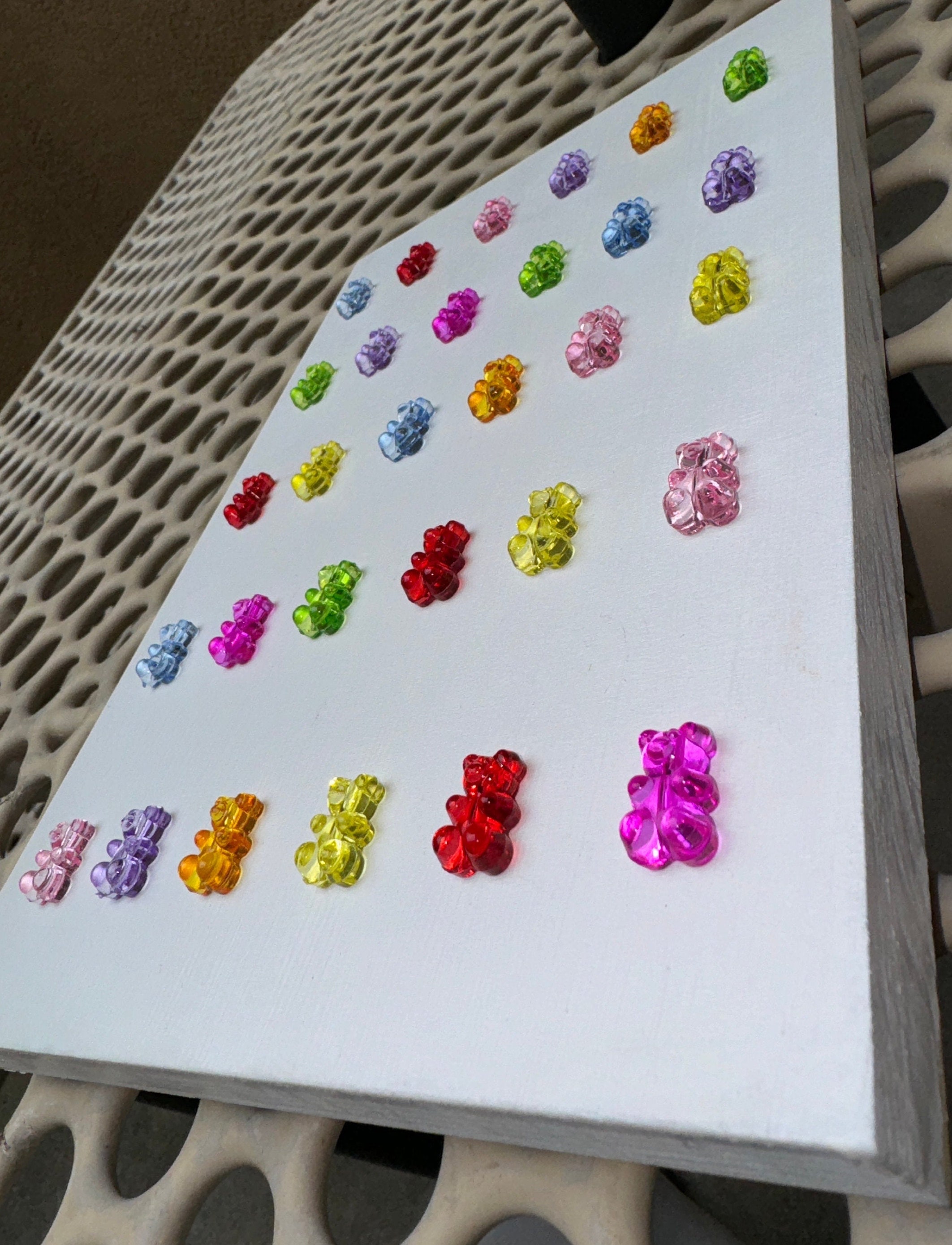 3D Gummy Bear Resin Painting Wall Art - Etsy