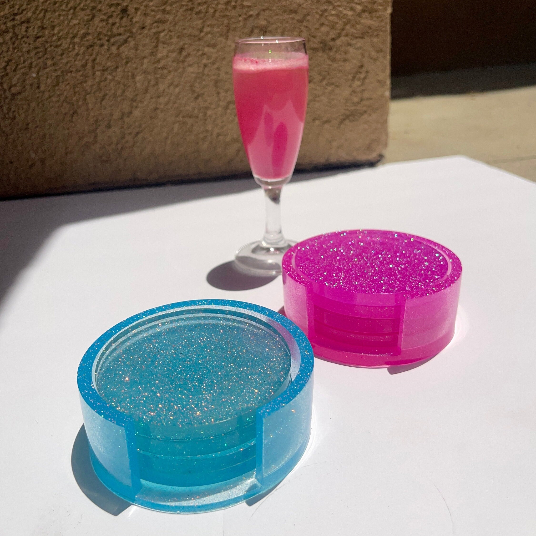 Barbie Pink Glitter Coaster Set of 4 - Etsy