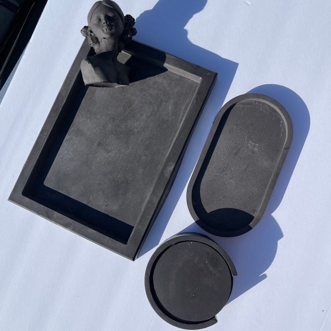 Black Rectangular Ceramic Tray - Etsy