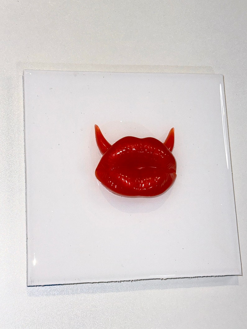 3D Red Lip Paintings With White Background, Original Art Piece. - Etsy