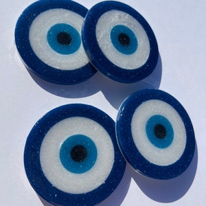 Blue Evil Eye Coasters | Coasters Each SOLD INDIVIDUALLY - Etsy