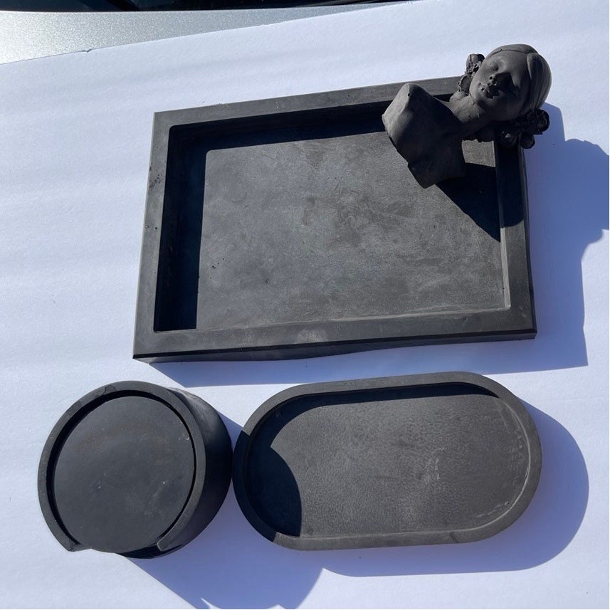 Black Rectangular Ceramic Tray - Etsy