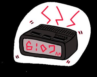 Alarm Clock Stickers | Etsy
