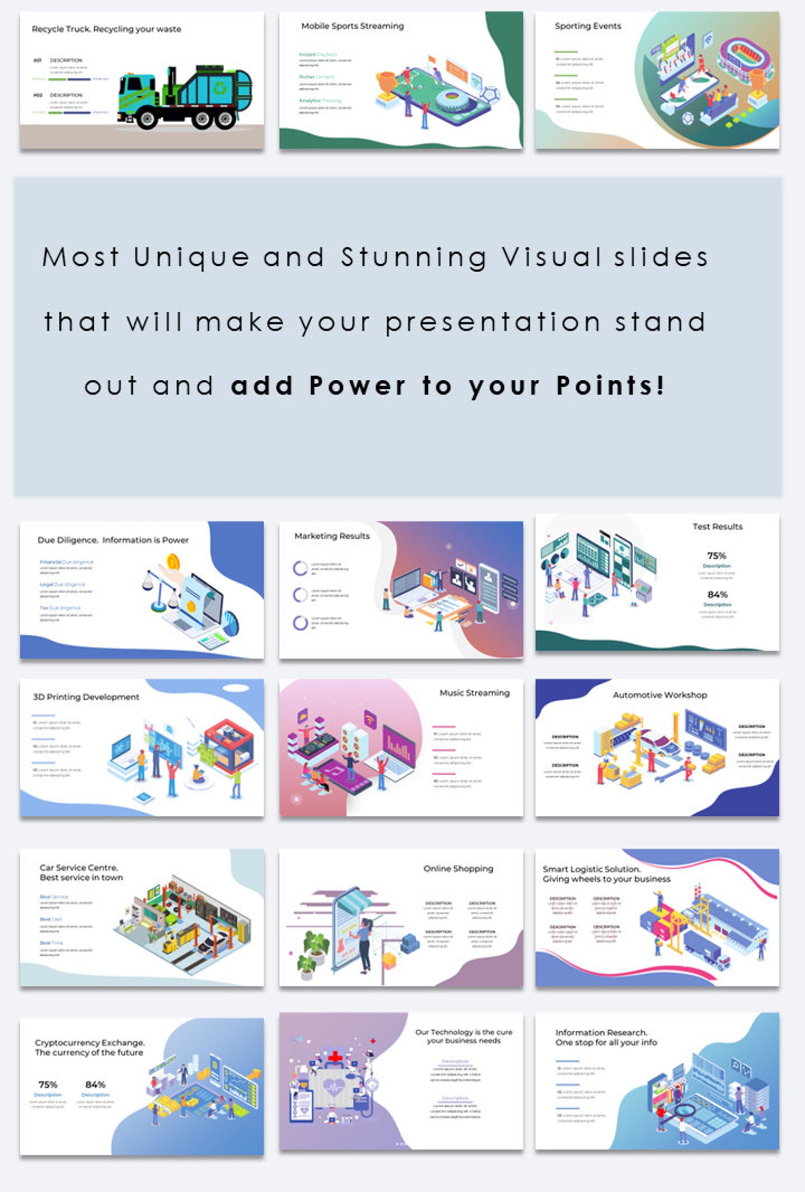 2024 Visual Presentation Template Slides | Visual Graphic Slides| 80 ...