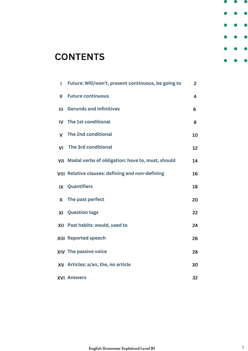 English Grammar Book Level B1 Intermediate - English Worksheets (PDF ...