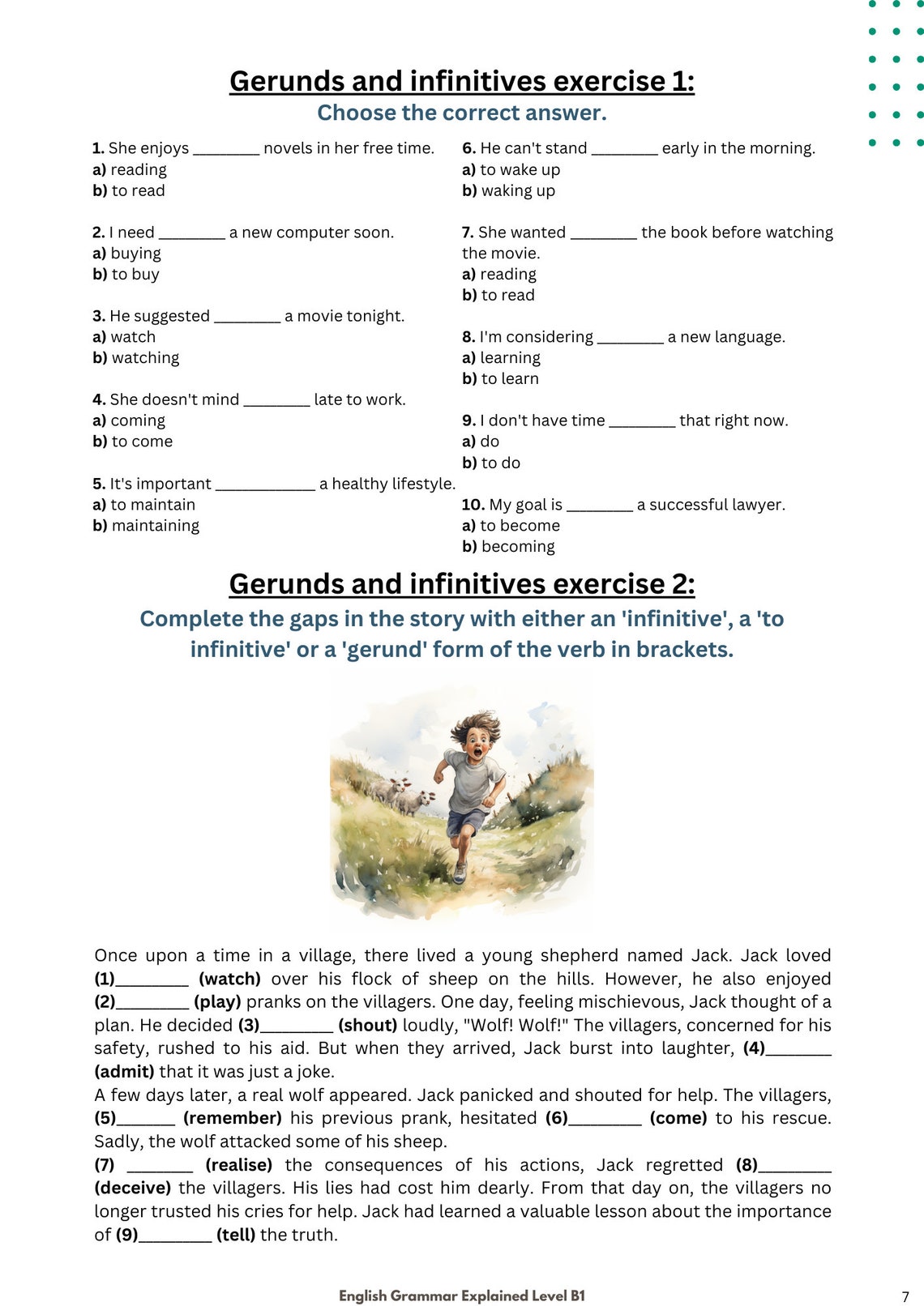 English Grammar Book Level B1 Intermediate - English Worksheets (PDF ...
