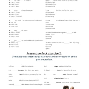 English Present Tenses (printable Worksheets) - Explanations ...