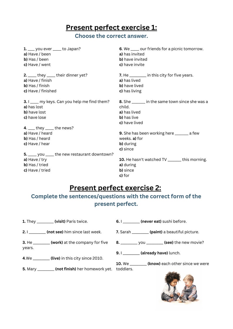 English Present Tenses (printable Worksheets) - Explanations ...