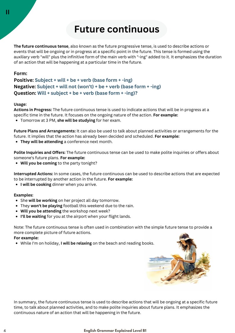 English Grammar Book Level B1 Intermediate - English Worksheets (PDF ...