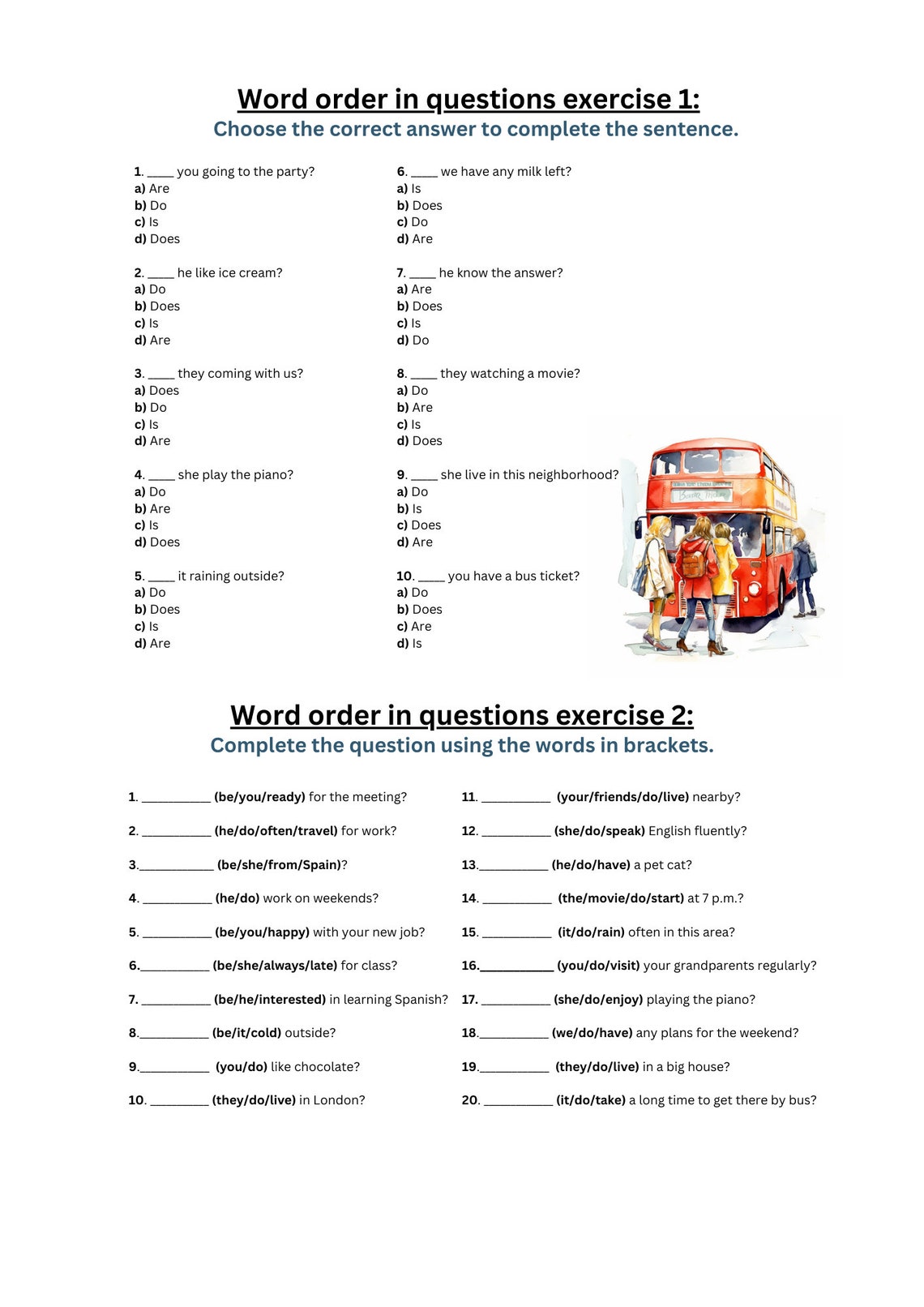 English Present Tenses (printable Worksheets) - Explanations ...