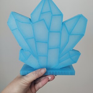 3D Printed Crystal Display Stand - Blue Glow in the Dark - Etsy