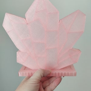3D Printed Crystal Display Stand Translucent Pink - Etsy