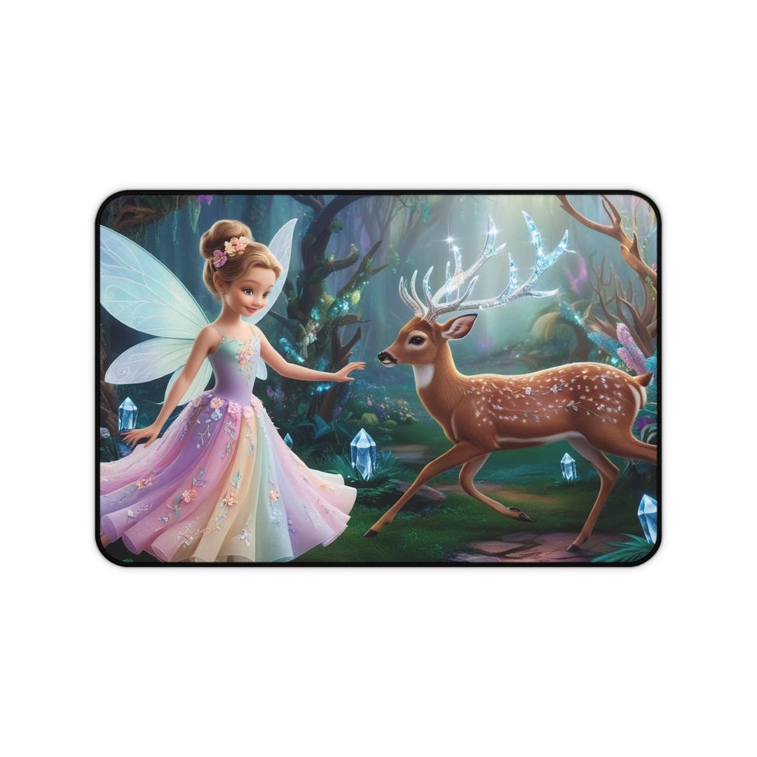 Whimsical Fairy Desk Mat, Enchanted Forest Decor, Office Accessory ...