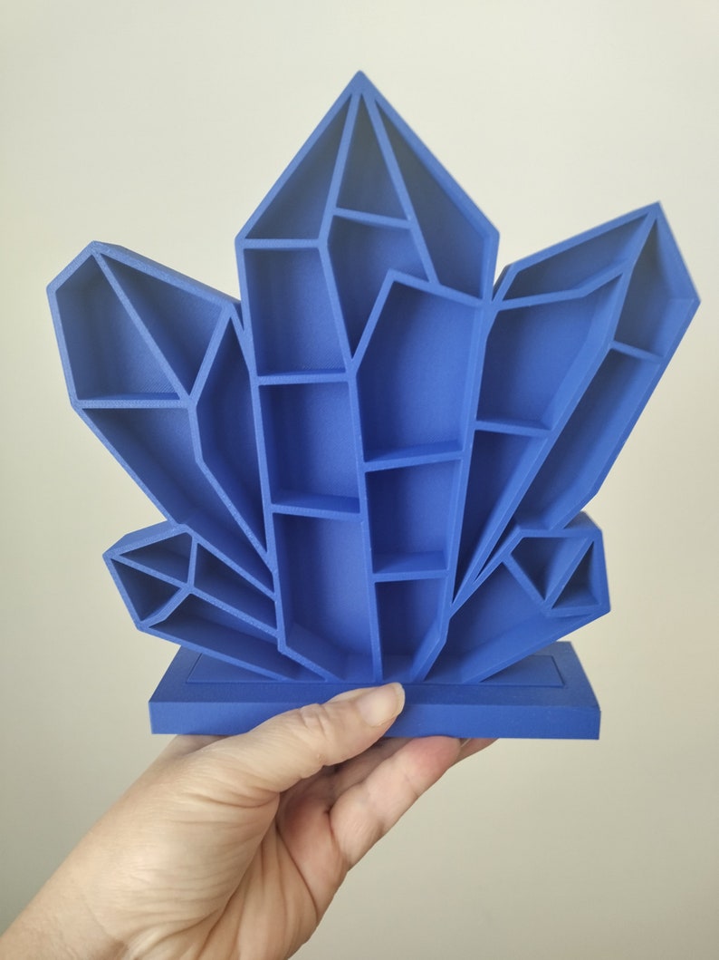 3D Printed Crystal Display Stand Dark Blue - Etsy