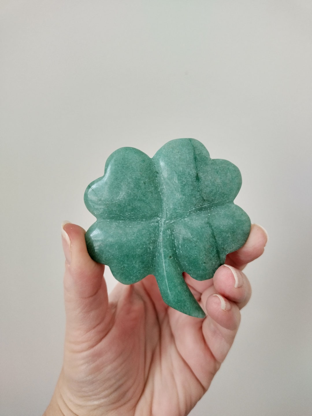 Green Aventurine 4-leaf Clover Carving - Etsy