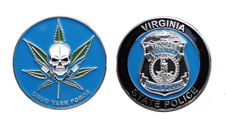 Virginia State Police State Police Drug Task Force Challenge Coin - Etsy
