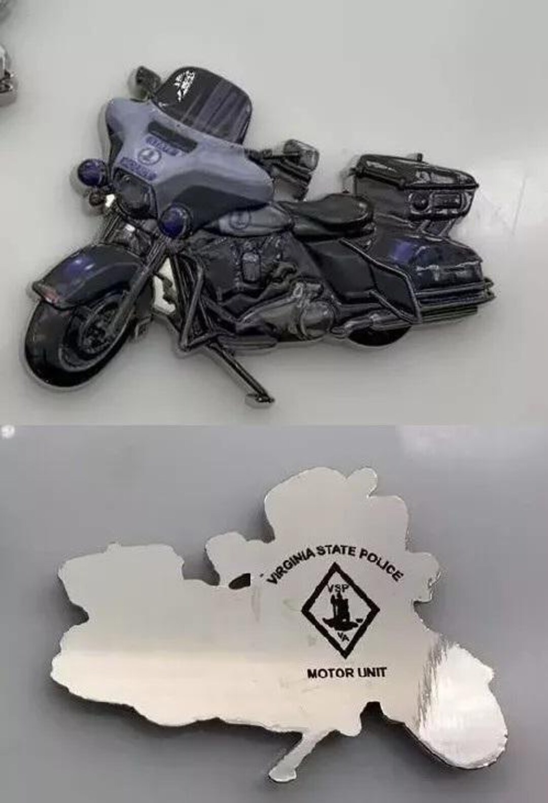 Virginia State Police Motor Unit Motorcycle Shaped Challenge Coin - Etsy