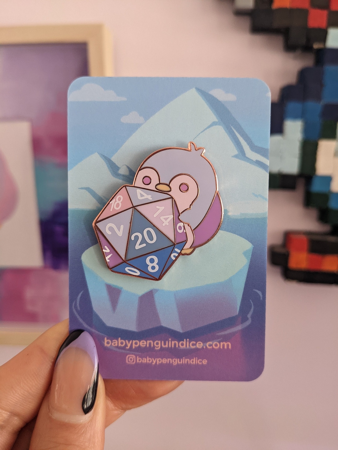 Penguin D20 Enamel Pin: Dnd Lapel Pin - Etsy
